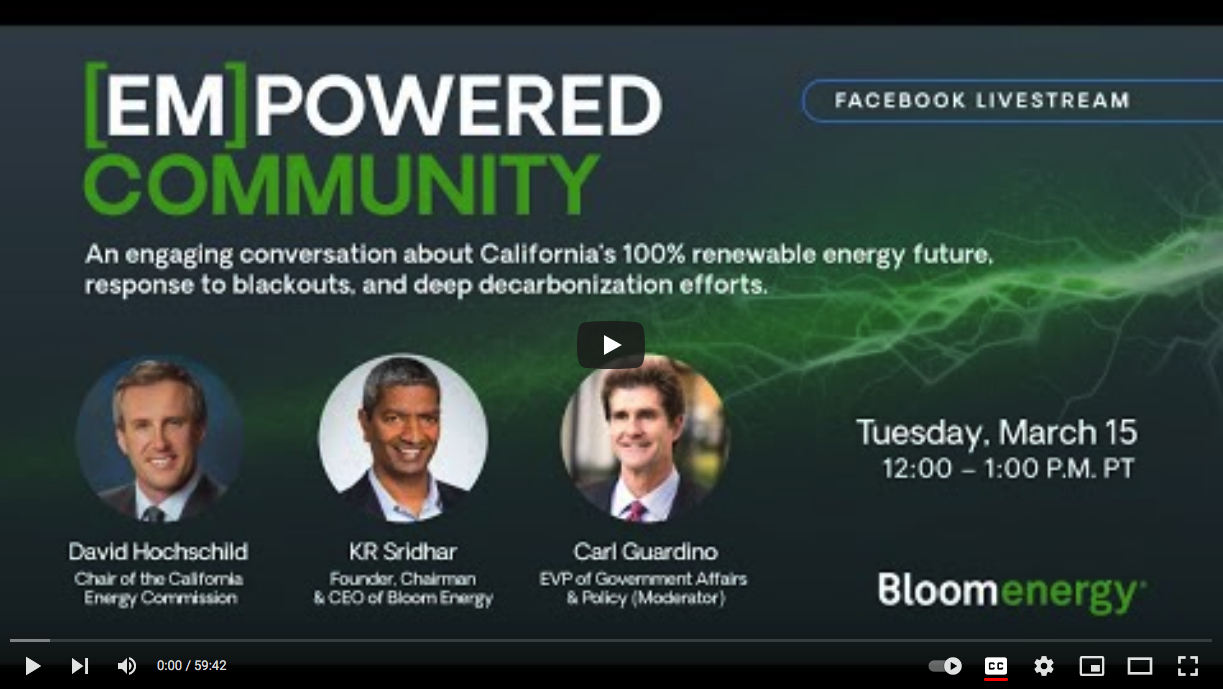 Empowered Community Series: CA Energy Commission Chair David Hochschild ...