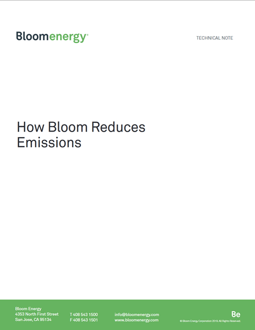 How Bloom Reduces Emissions Technical Note - Bloom Energy