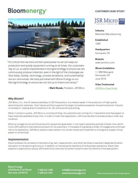 Manufacturing | Bloom Energy